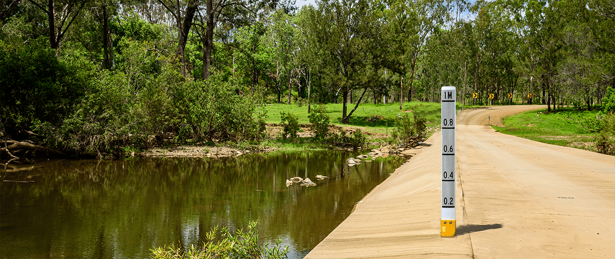 Surface Mount Flood Depth Markers | Flexible Posts | Delnorth